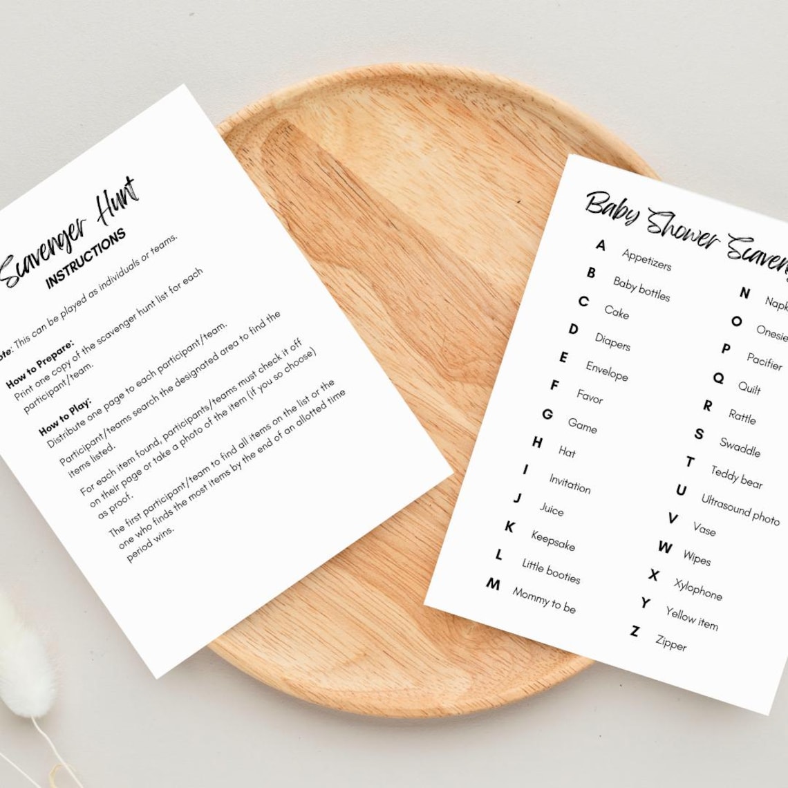 Baby Shower Scavenger Hunt | Printable Baby Shower Games, Printable ...