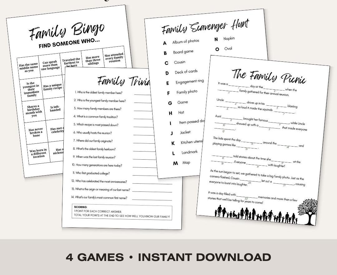 Family Bonding Activities | Family Reunion Games for All Ages Outdoor ...