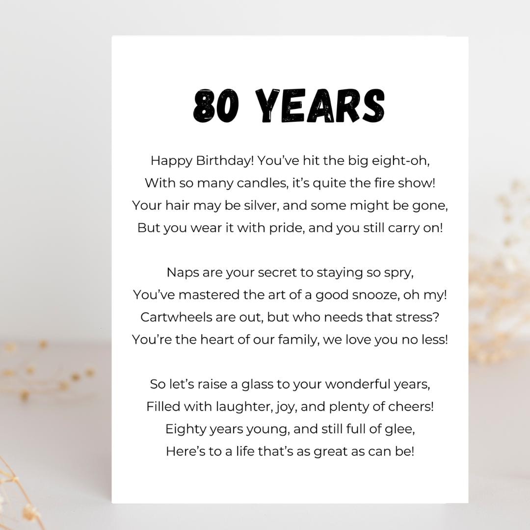 Funny 80th Birthday Quotes | Jokes for 80th Birthday Humorous 80th ...