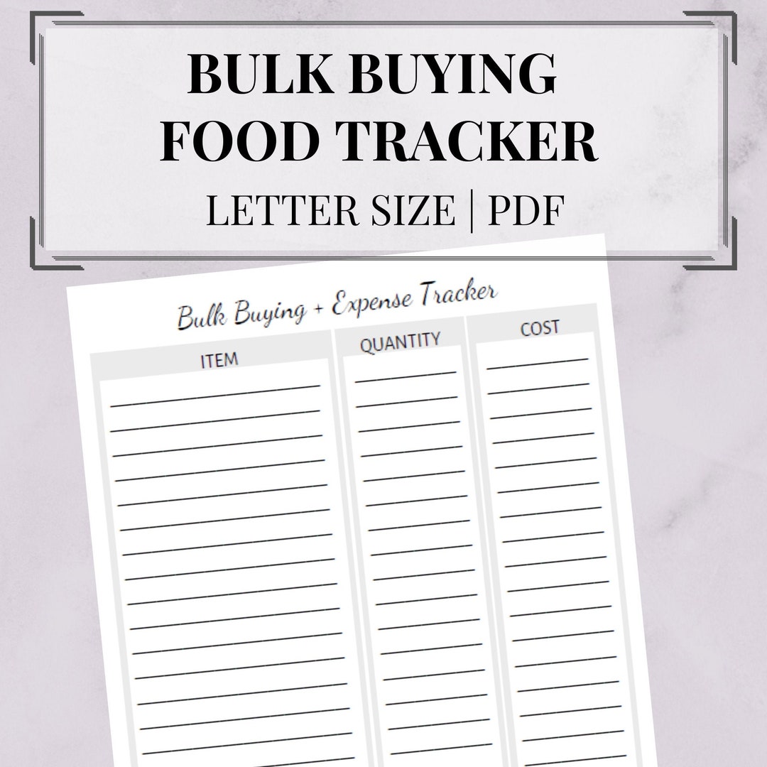 Grocery Price List, Bulk Grocery Budget, Expense Tracker, Meal Planner ...