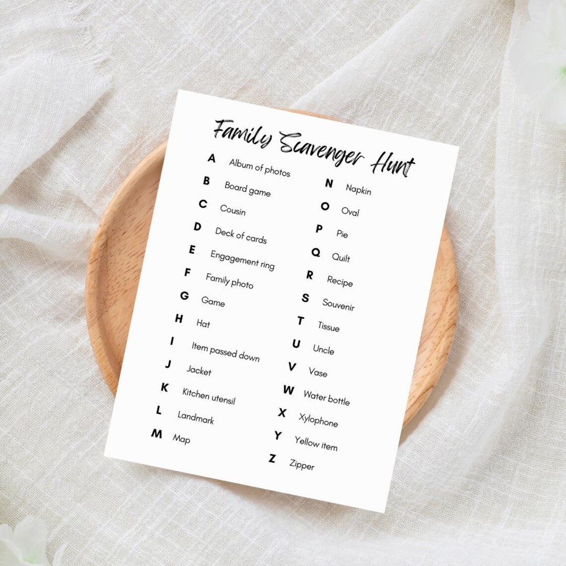 Family Reunion Scavenger Hunt, Family Reunion Games Printable, Adult ...