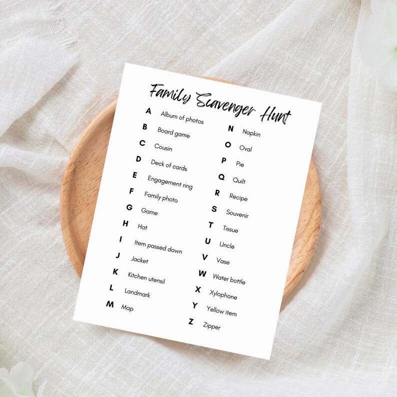 Family Reunion Scavenger Hunt, Family Reunion Games Printable, Adult ...