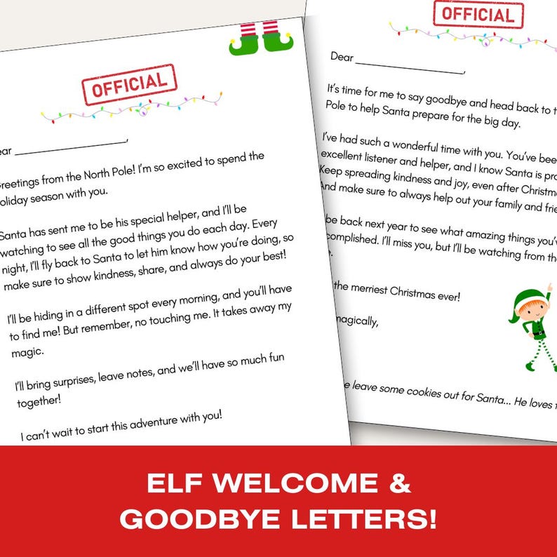 2024 Elf Kit Printable | Elf Welcome Letter, Elf Kit 24 Days, Elf ...