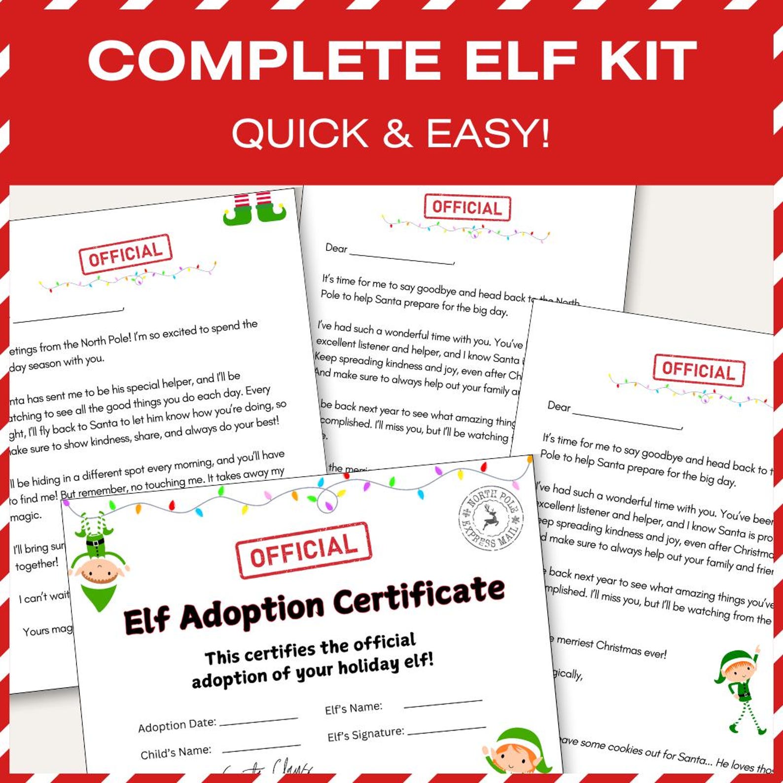 2024 Elf Kit Printable | Elf Welcome Letter, Elf Kit 24 Days, Elf ...