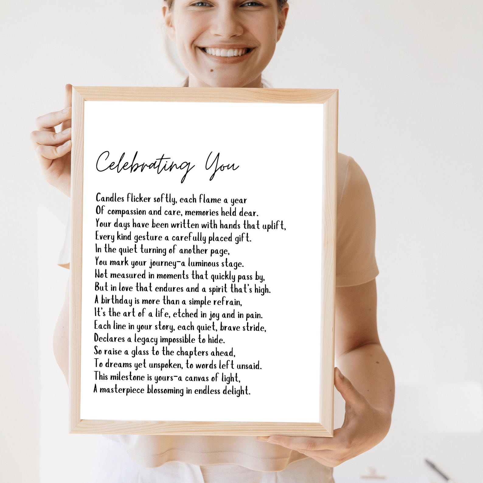 Celebrating YOU Birthday Poem | Printable Sentimental Birthday Gift for ...