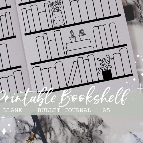 Printable Bookshelf Reading Tracker Bullet Journal - Etsy