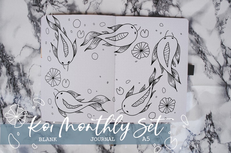 Koi Fish Journal Printable Set for Journal or Planner Any - Etsy