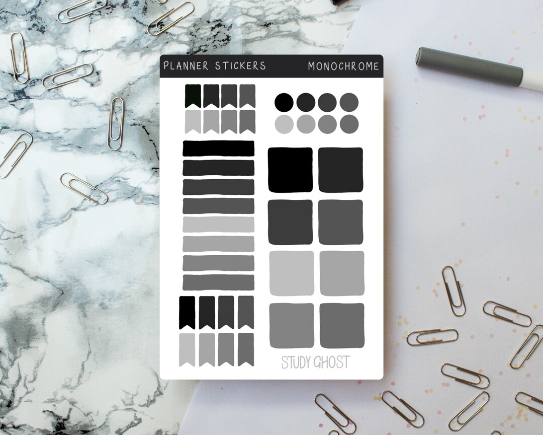 Planner Sticker Sheet Study Bullet Journal Stickers - Etsy