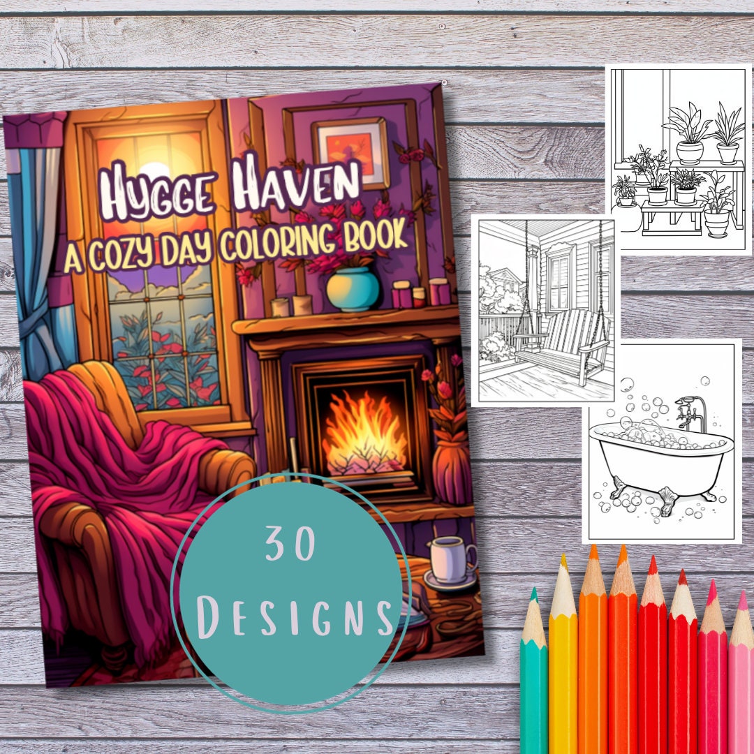 Hygge Haven Coloring Book. Hygge Colouring Book. Cozy Day Coloring ...