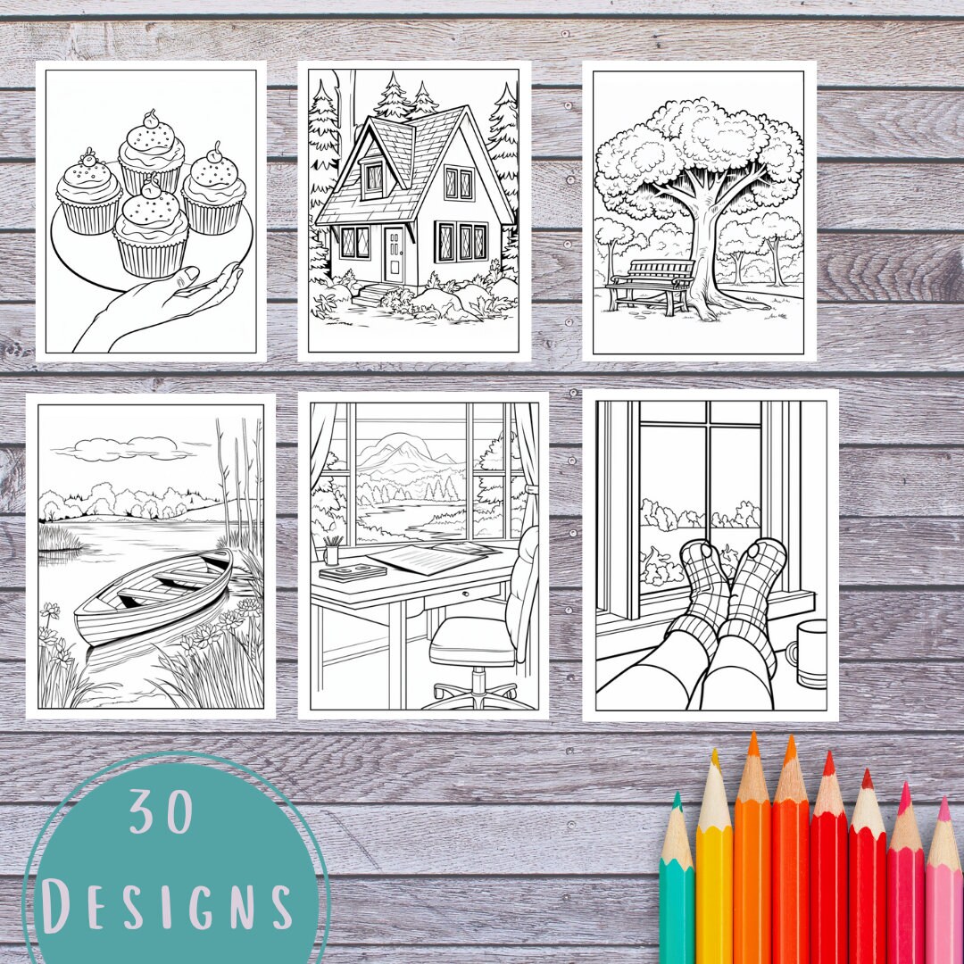 Hygge Haven Coloring Book. Hygge Colouring Book. Cozy Day Coloring ...