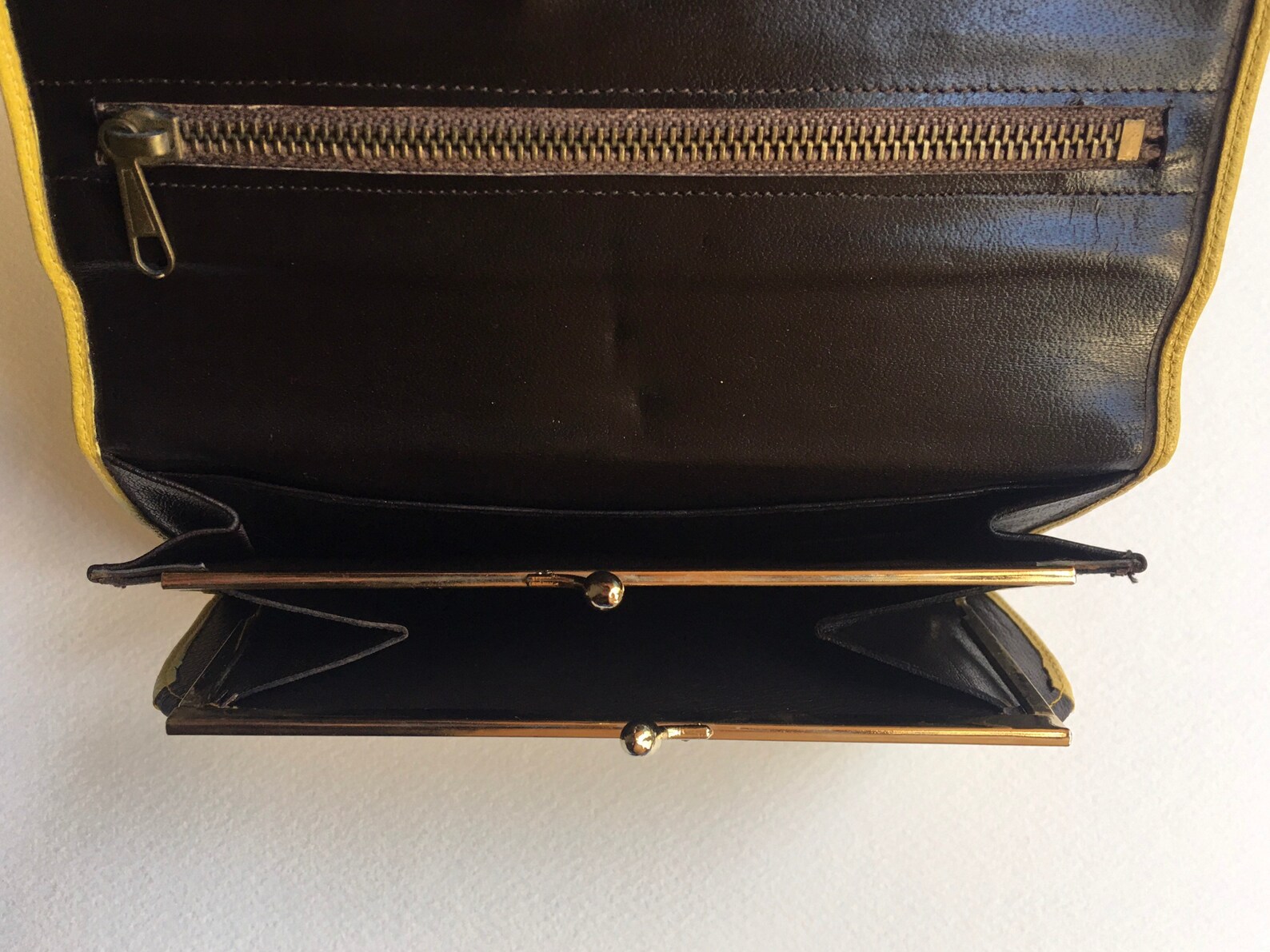 Vintage Yellow Leather Wallets - Etsy