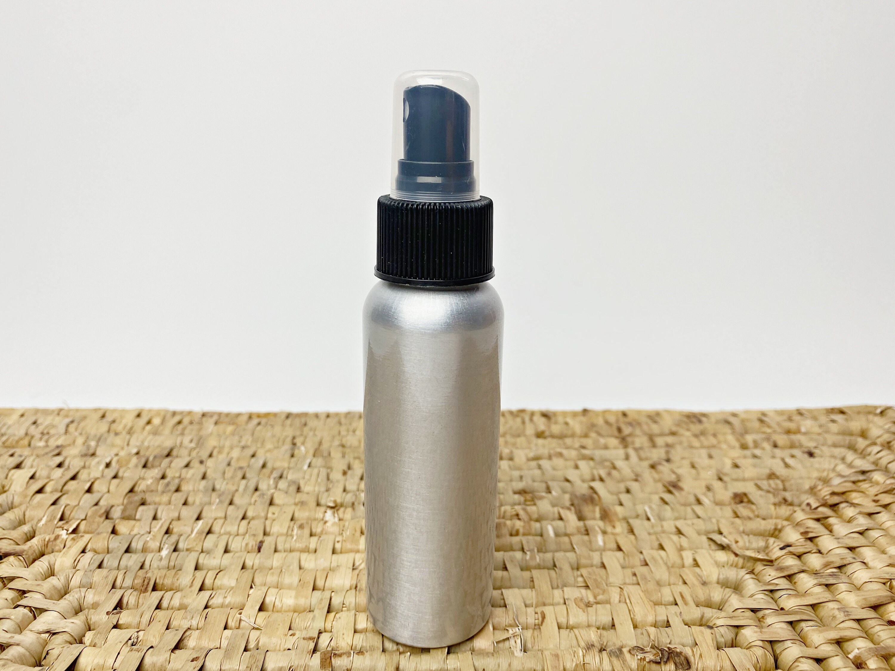 Refillable Aluminum Spray Bottle, 2.7 Oz - Black or White - Fine Mist ...