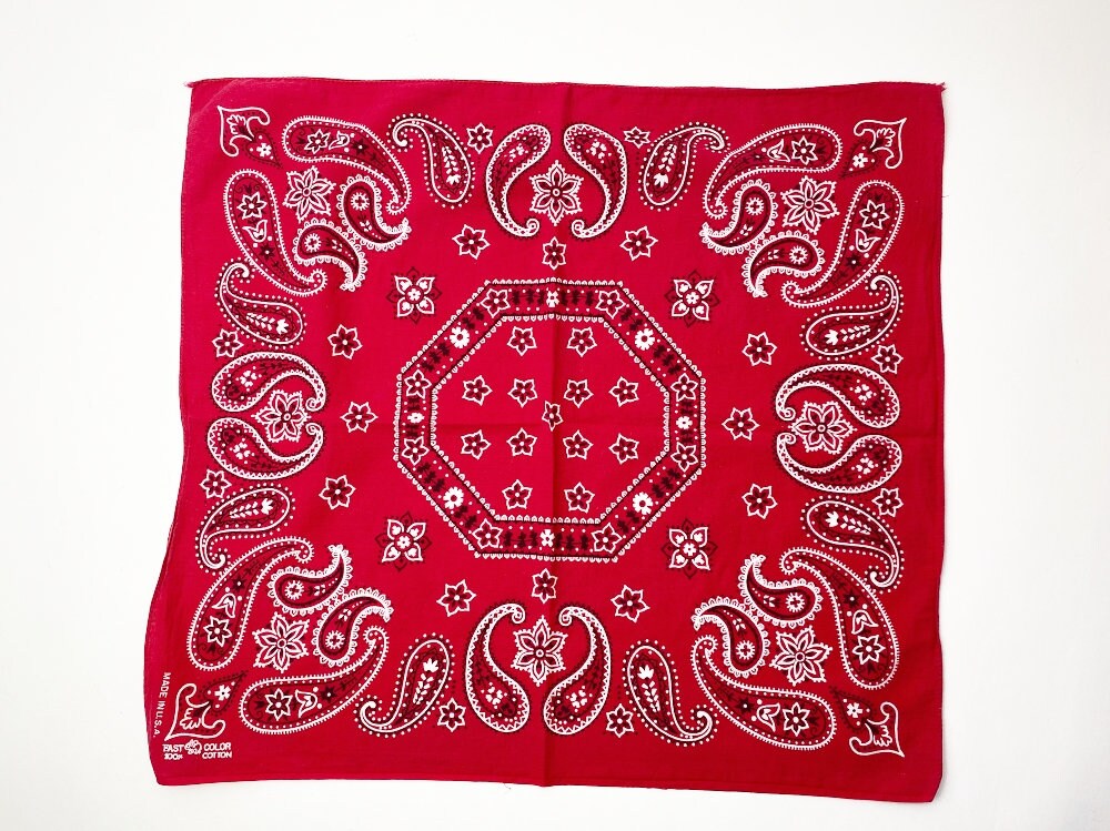 Vintage American Made Bandanas Zero Waste Reusable Cloth 100% Cotton ...