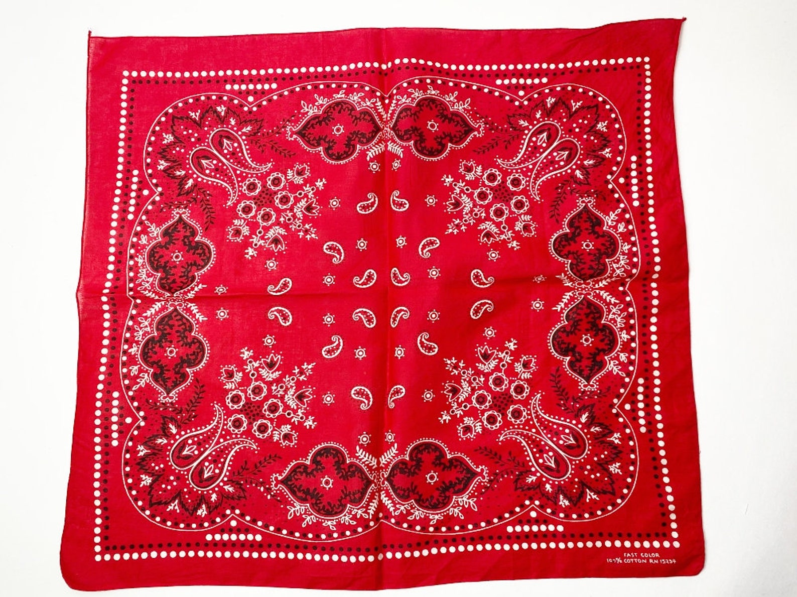 Vintage American Made Bandanas - Zero Waste Reusable Cloth - 100% ...