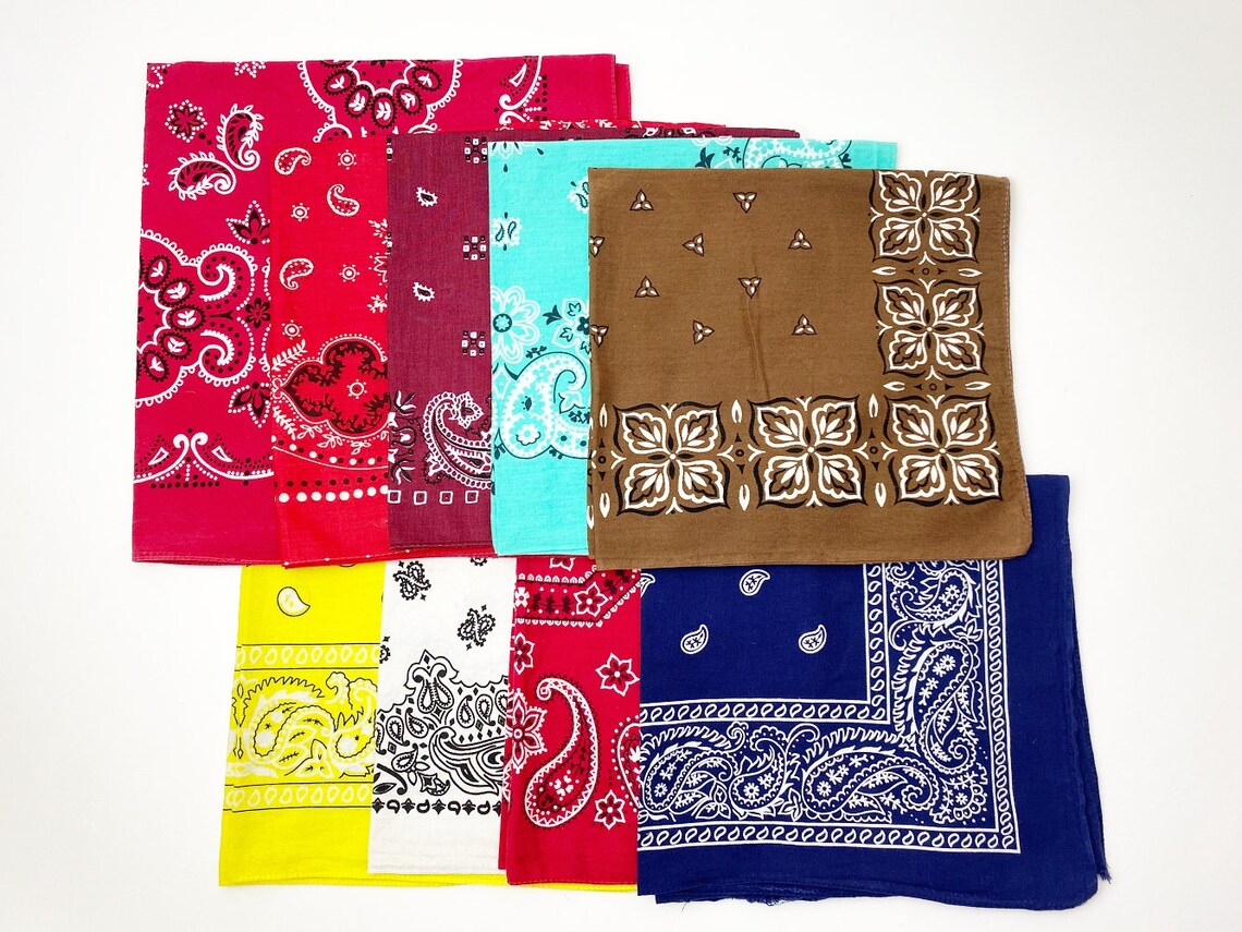 Vintage American Made Bandanas Zero Waste Reusable Cloth - Etsy