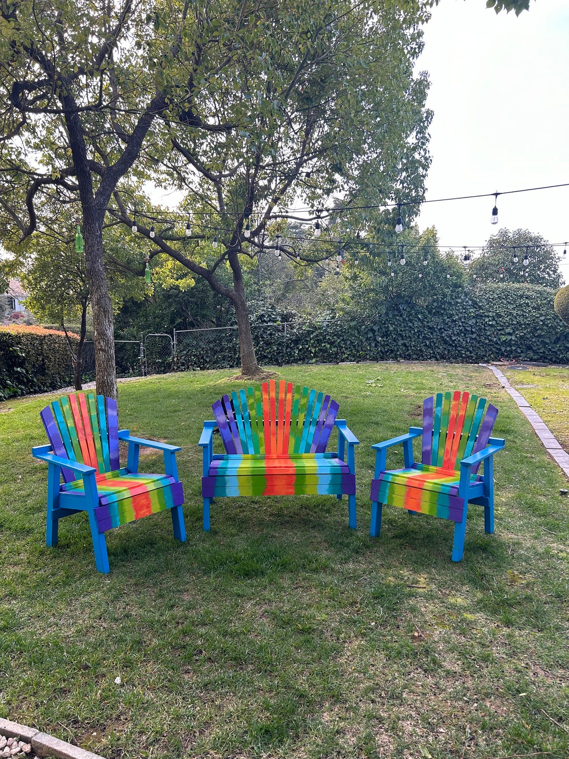 Colorful Patio Seating Tie-dye: Custom Painted - Etsy