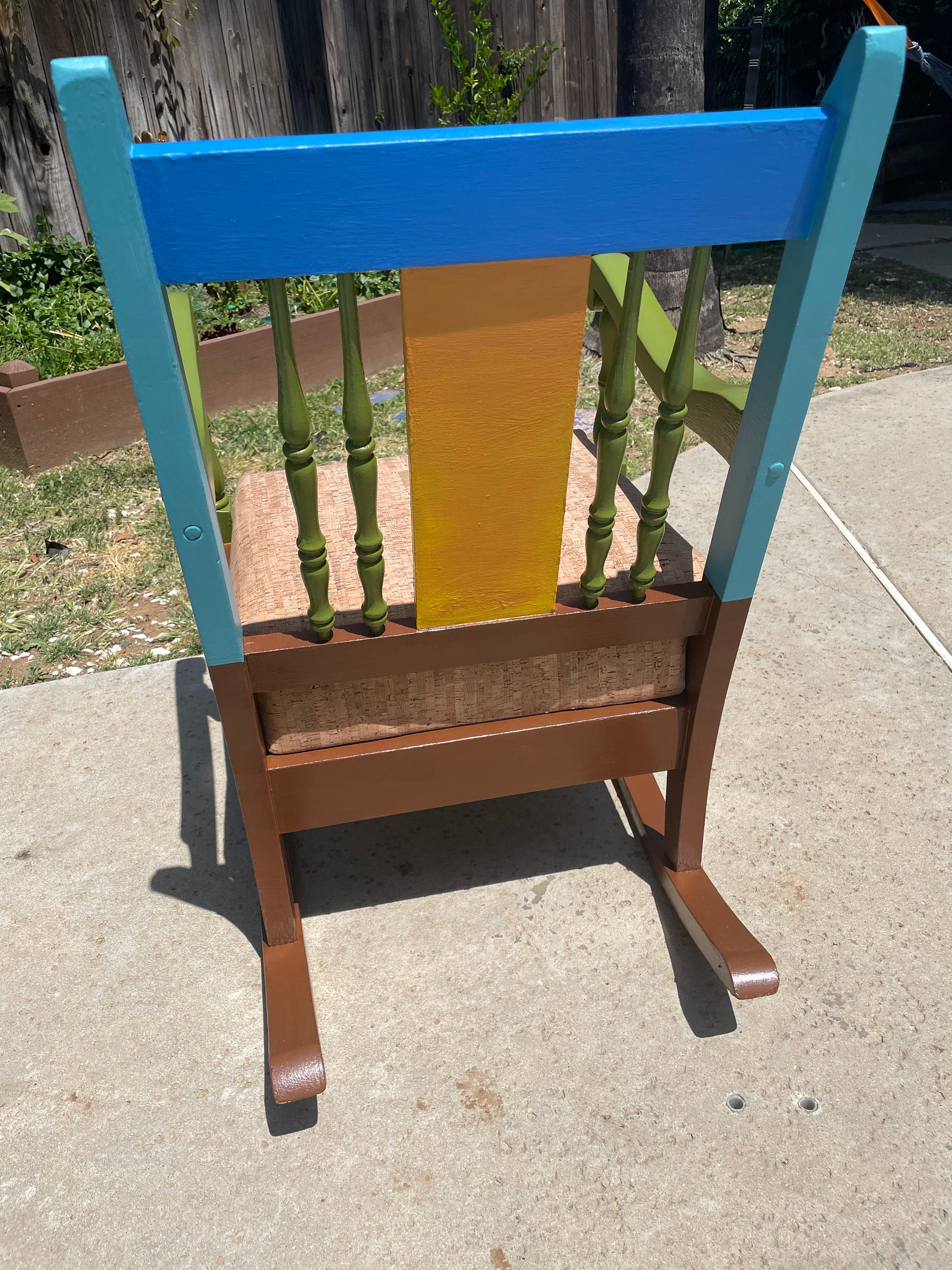 Colorful Vintage Rocking Chair Desert: Custom Painted - Etsy