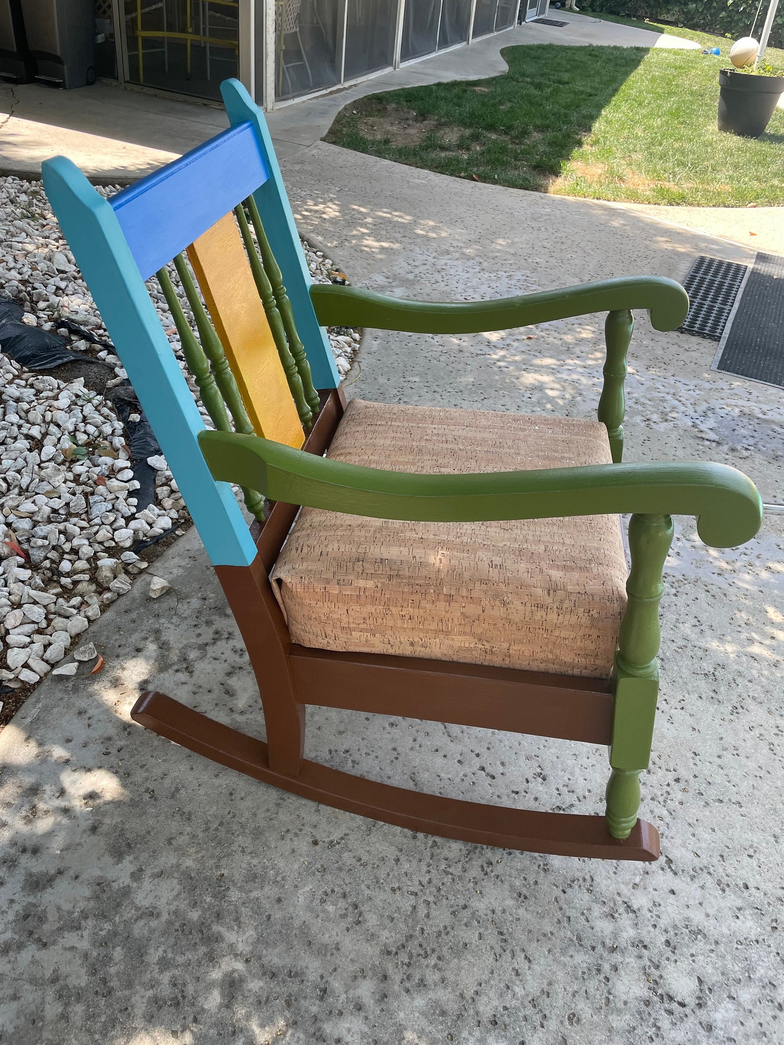 Colorful Vintage Rocking Chair Desert: Custom Painted - Etsy