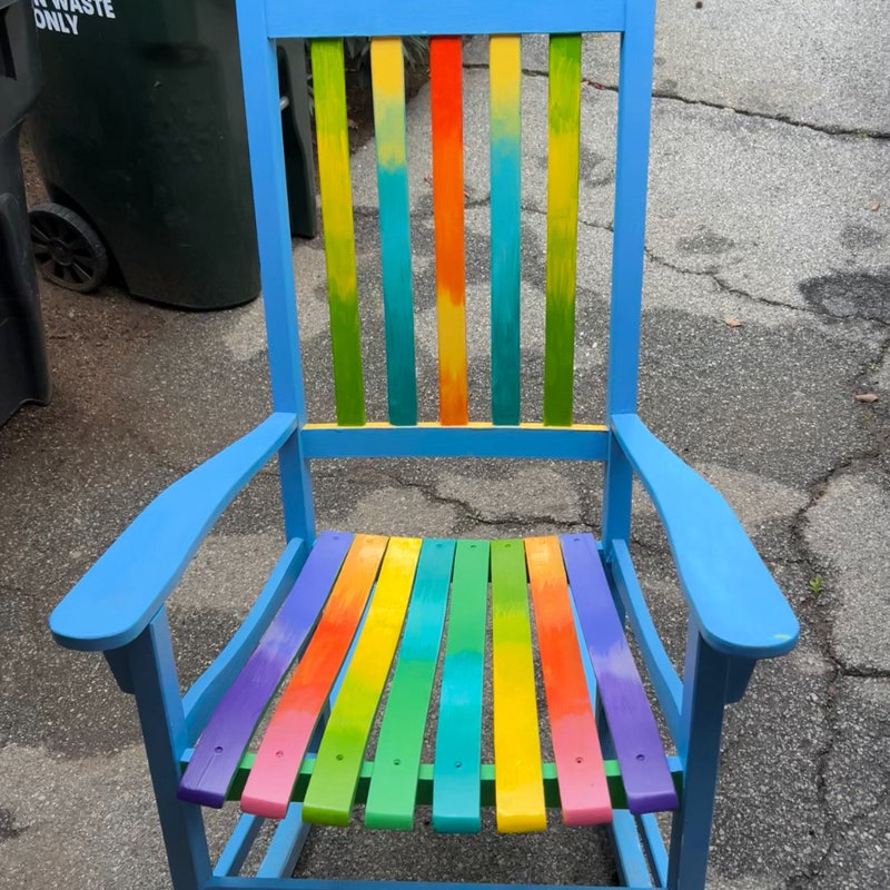 Painted Rocking Chair - Etsy