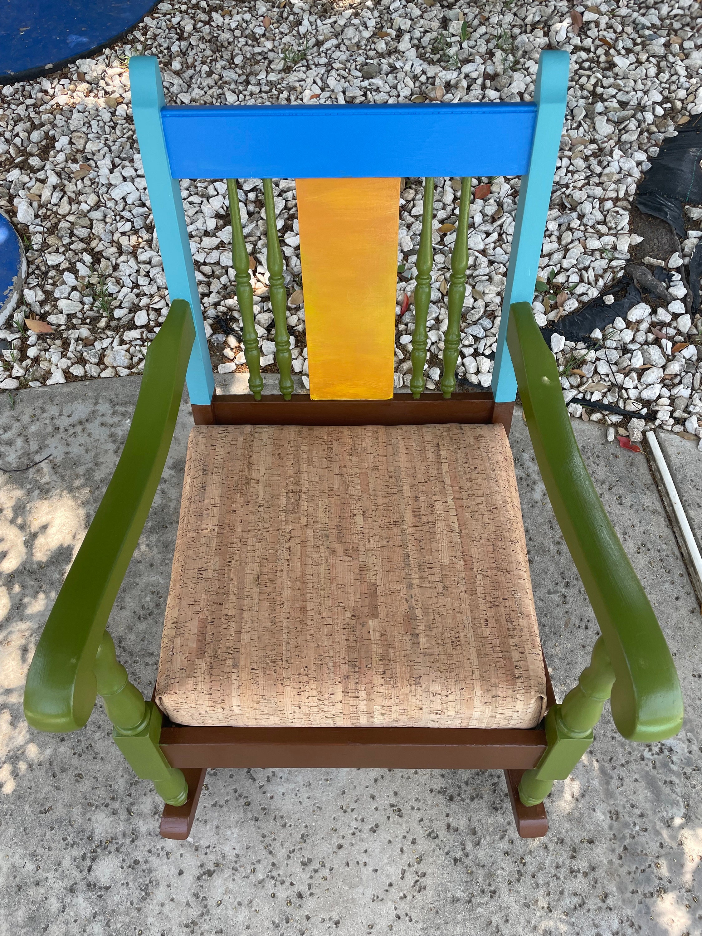 Colorful Vintage Rocking Chair Desert: Custom Painted - Etsy