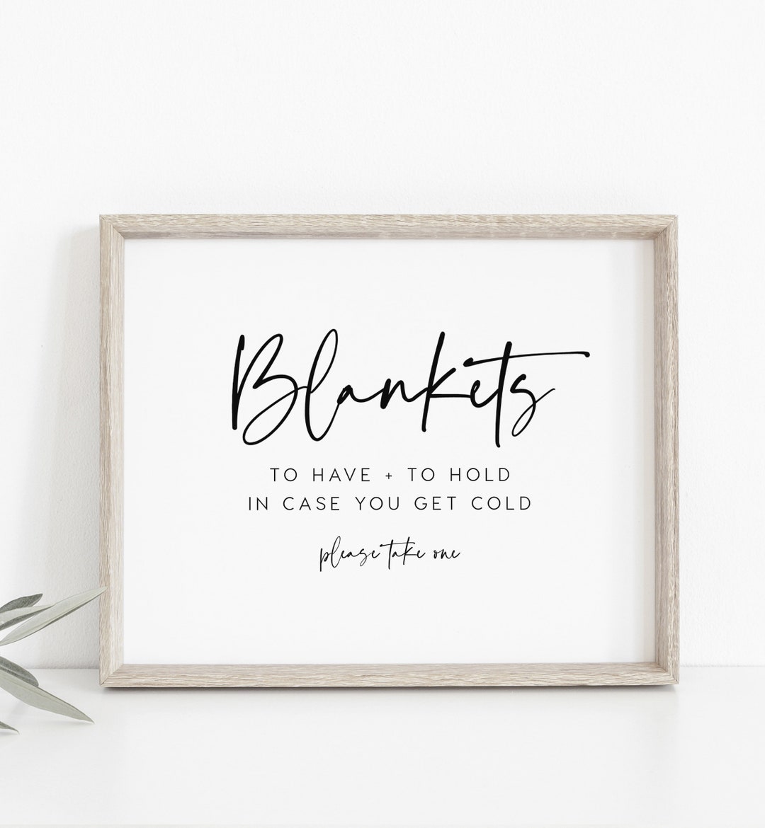 Blankets Sign, INSTANT DOWNLOAD, Please Take One Sign, Favors Sign, to ...