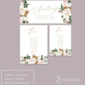 Baby Shower Seating Chart Small Cards INSTANT DOWNLOAD, Editable Pdf ...