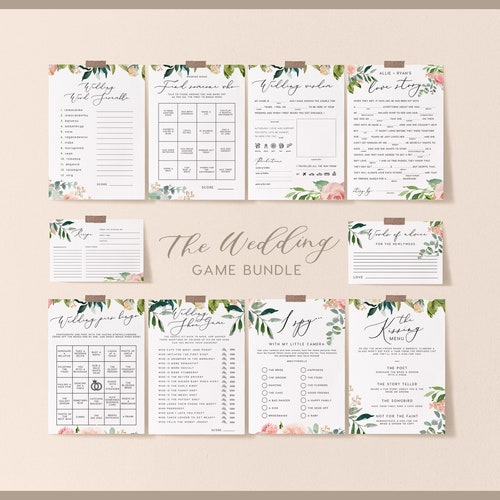 Wedding Table Games Bundle INSTANT DOWNLOAD Value Game - Etsy