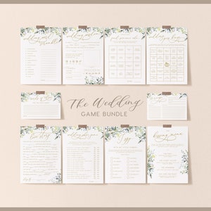 Wedding Table Games Bundle, INSTANT DOWNLOAD, Value Game Bundle ...