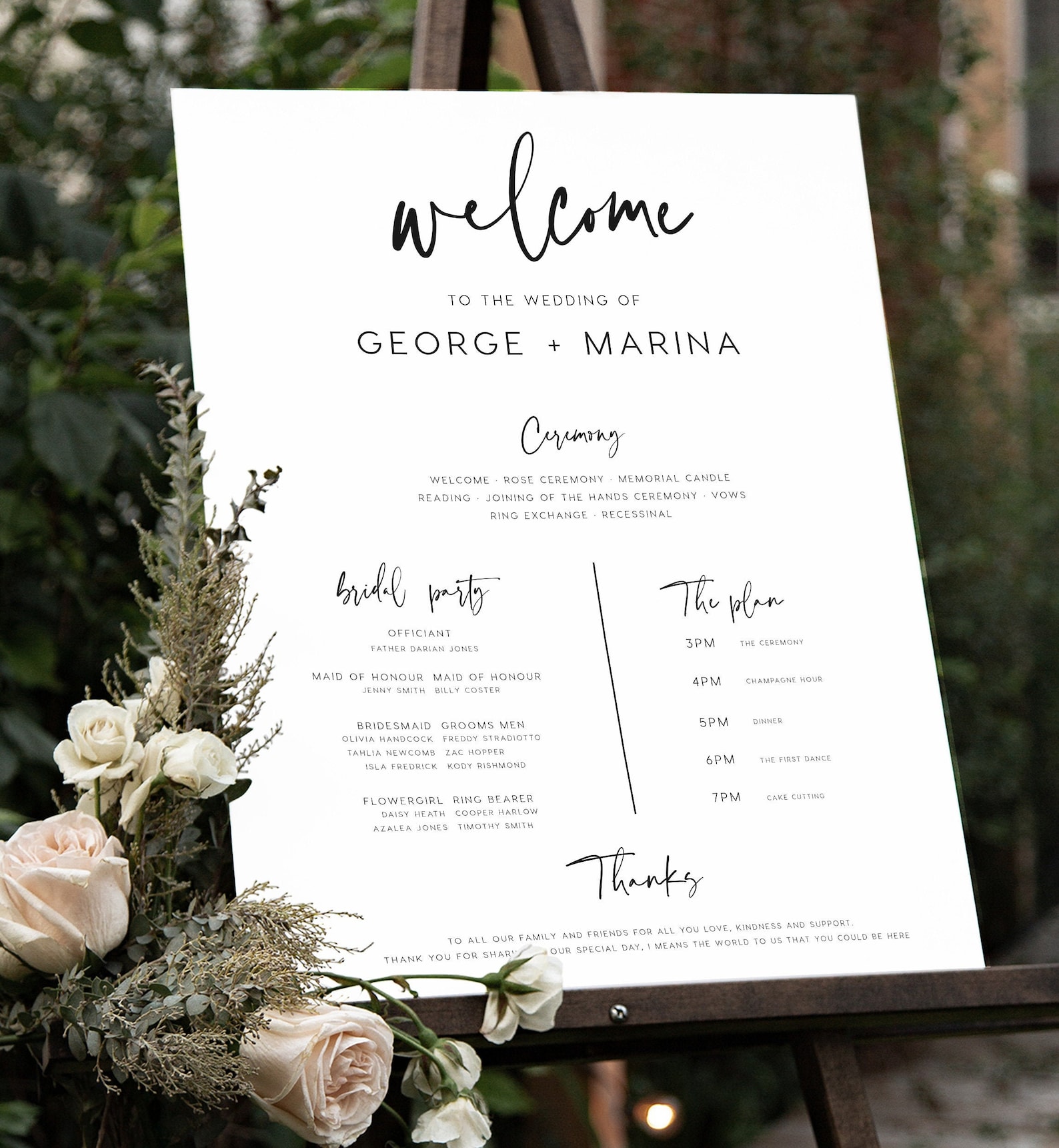 Program Sign INSTANT DOWNLOAD Order of Service Editable PDF - Etsy