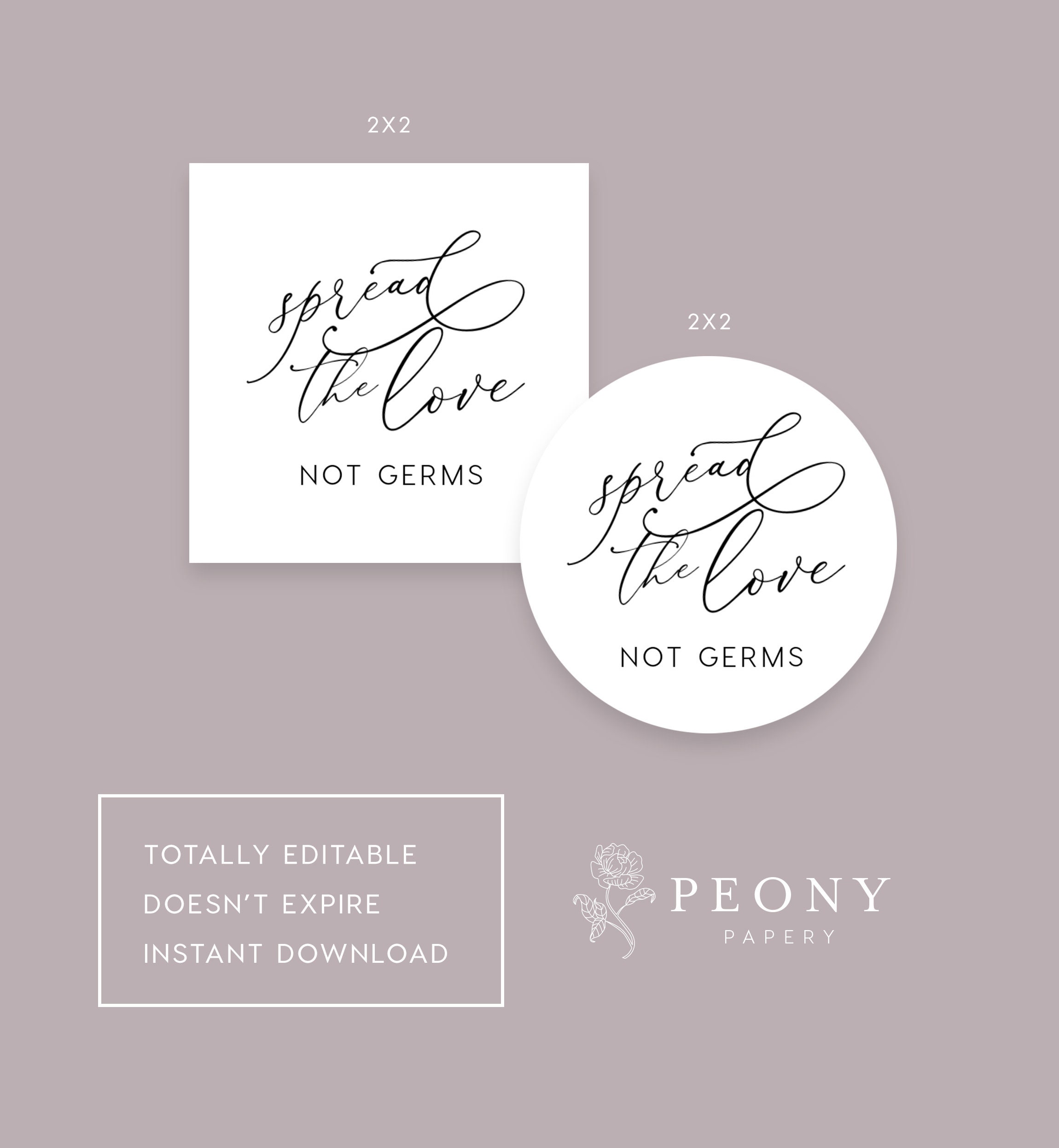 Sanitizer Tag / Label Template INSTANT DOWNLOAD COVID - Etsy