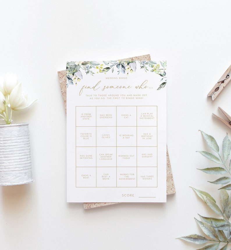 Find Someone Who Game INSTANT DOWNLOAD Bridal Bingo Bridal | Etsy