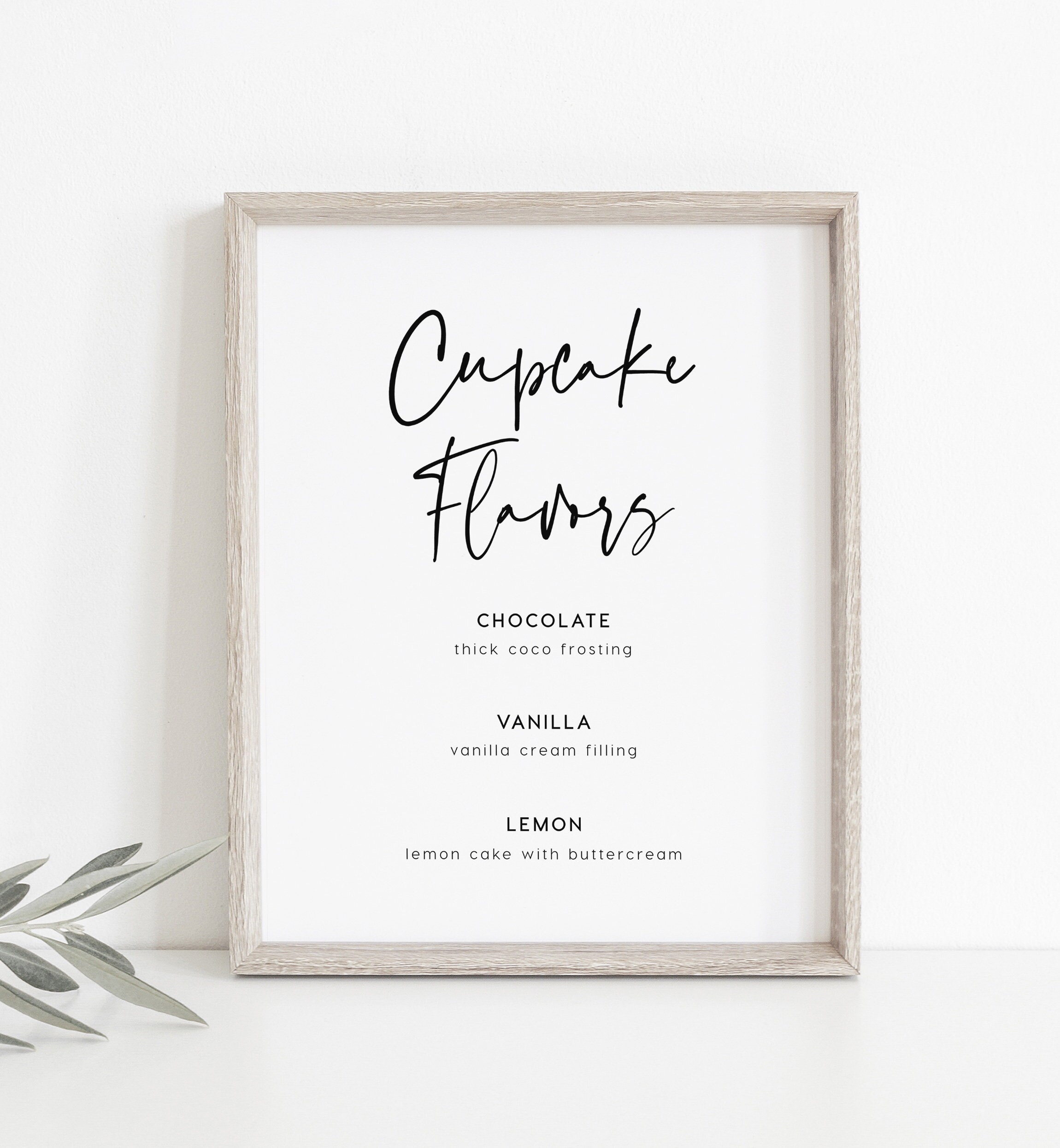 Cupcakes Flavors Sign INSTANT DOWNLOAD Cake Table Sign DIY | Etsy Canada