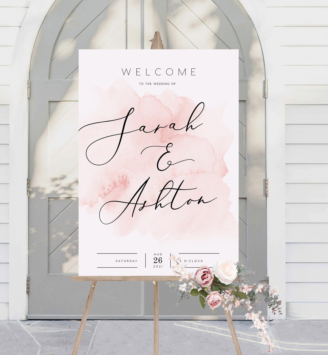 Blush Pink Welcome Sign INSTANT DOWNLOAD Poster, Portrait, Templett ...