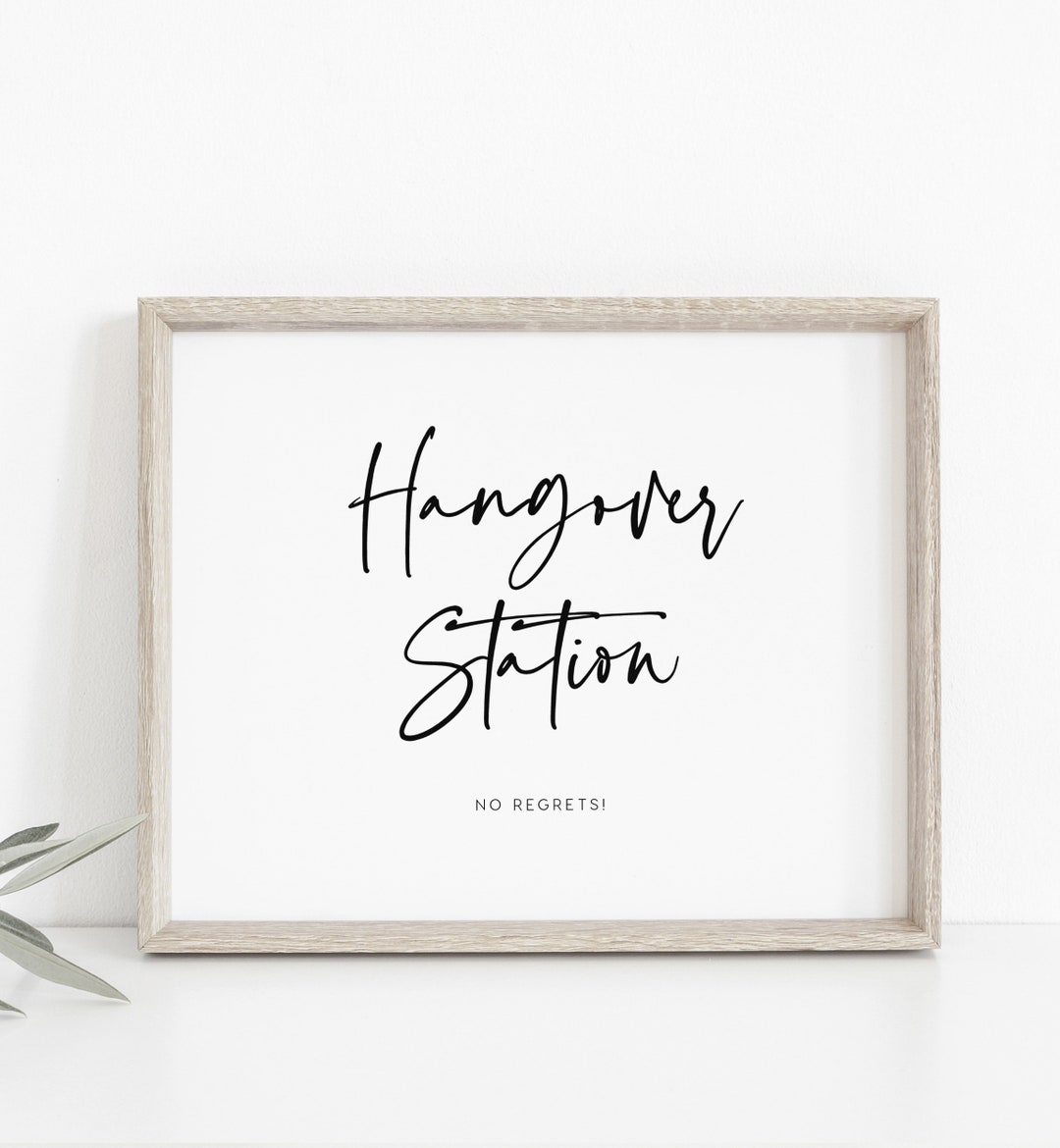 Hangover Station Sign Editable Pdf Template, INSTANT DOWNLOAD, Wedding ...