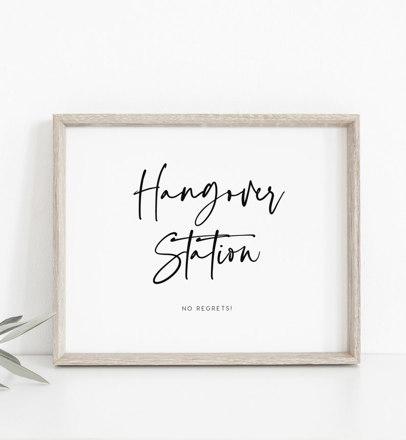 Hangover Station Sign Editable Pdf Template INSTANT DOWNLOAD - Etsy ...