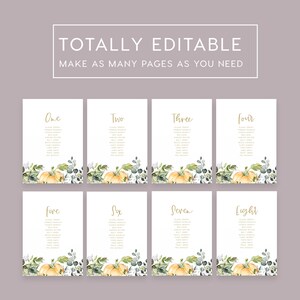 Baby Shower Seating Chart Small Cards INSTANT DOWNLOAD, Editable Pdf ...
