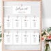 Seating Chart Small Pages INSTANT DOWNLOAD, Editable Pdf, Seating Plan ...