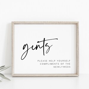 Gents Sign INSTANT DOWNLOAD Wedding Bathroom Signs Printable Printable ...