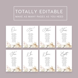 Baby Shower Seating Chart Small Cards INSTANT DOWNLOAD, Editable Pdf ...