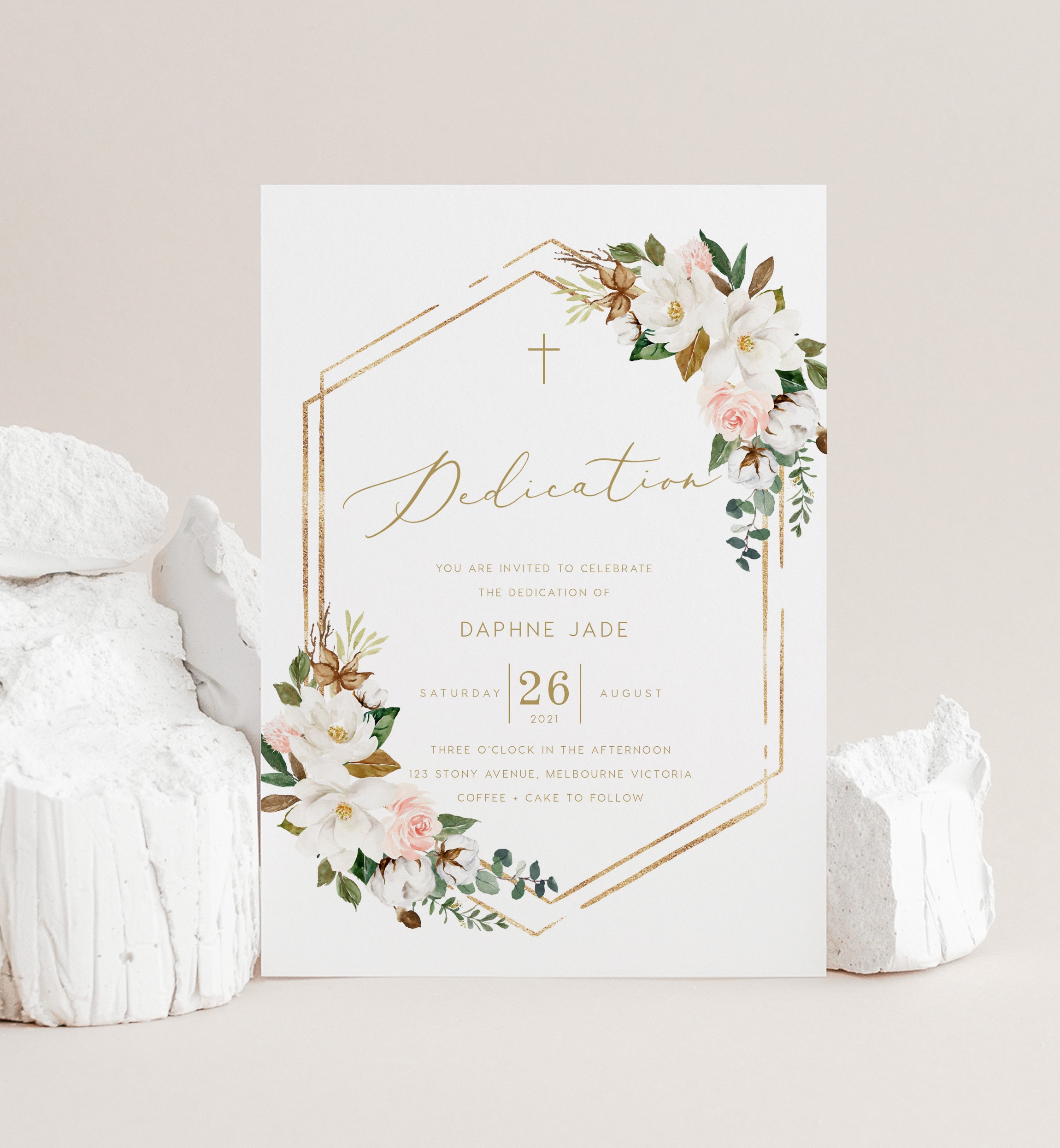 Dedication Invitation INSTANT DOWNLOAD Editable Printable | Etsy