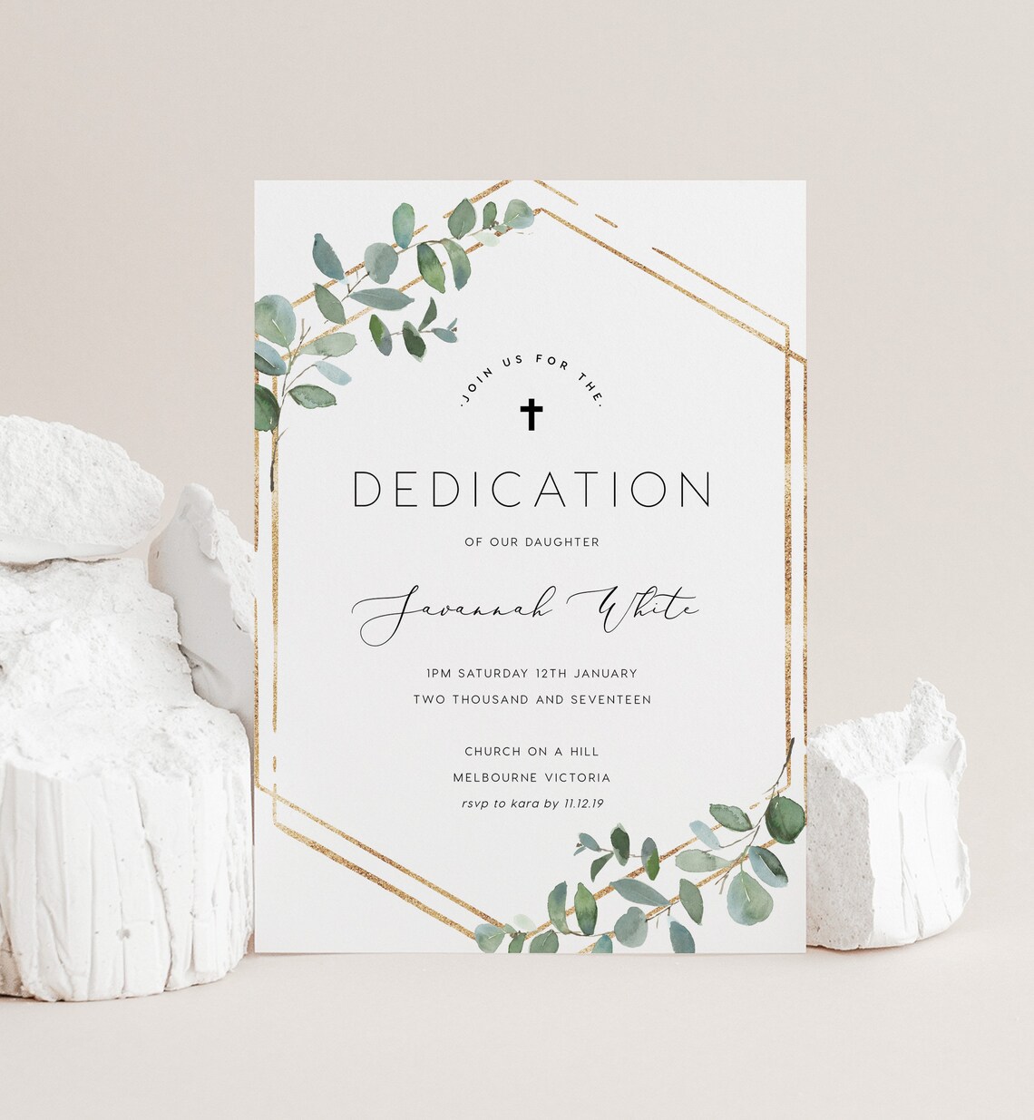 Dedication Invitation INSTANT DOWNLOAD Editable Printable | Etsy