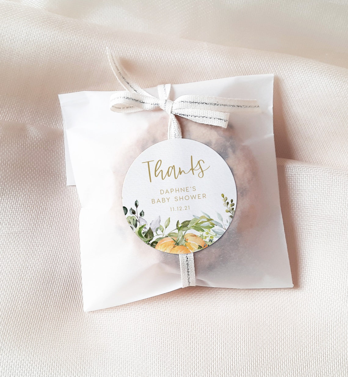 Baby Shower Thanks Sticker Template INSTANT DOWNLOAD Round Thanks Tag ...