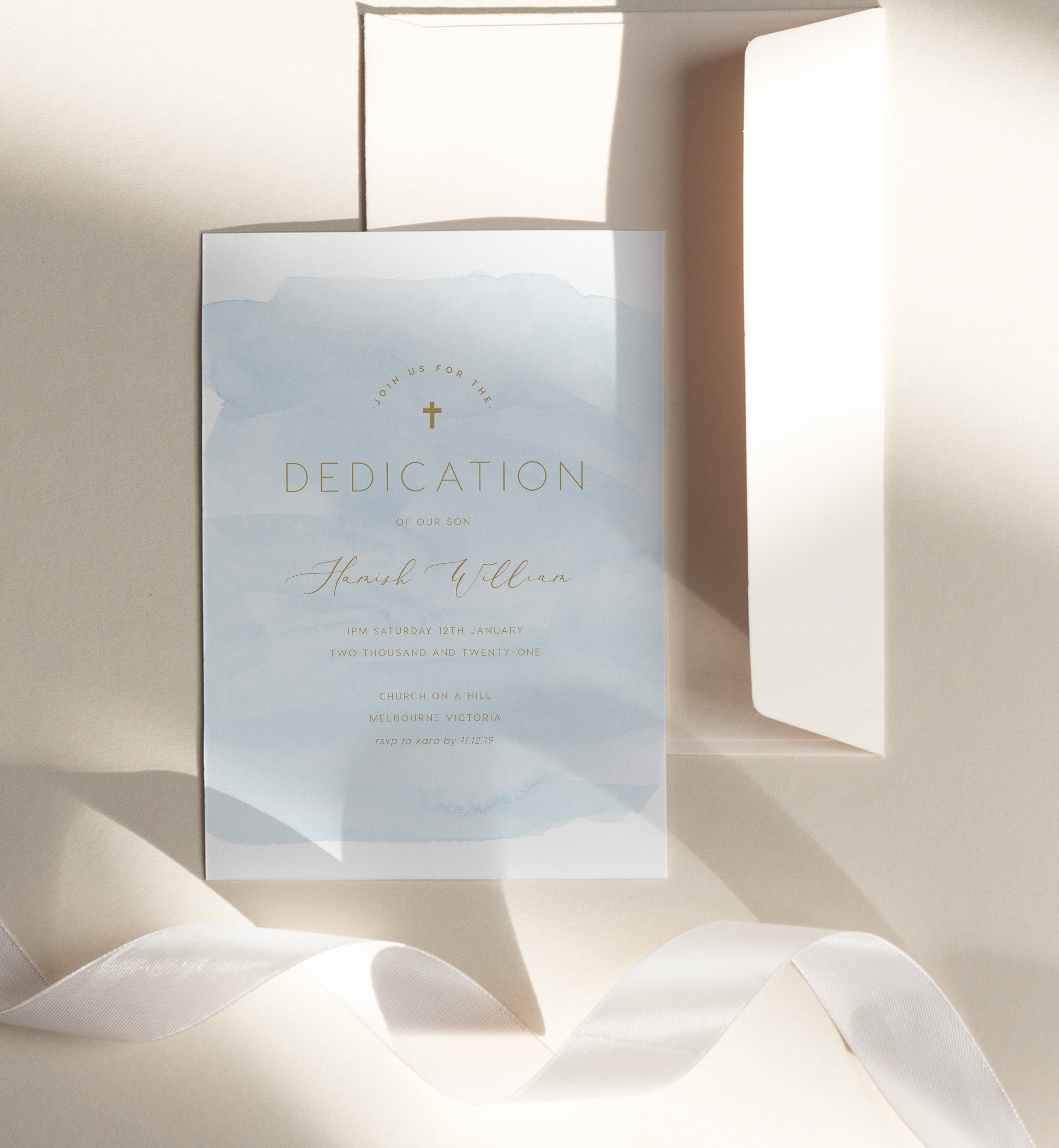 Dedication Invitation INSTANT DOWNLOAD Editable Printable | Etsy