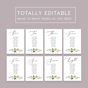 Baby Shower Seating Chart Small Cards INSTANT DOWNLOAD, Editable Pdf ...