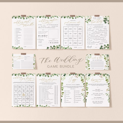 Wedding Table Games Bundle INSTANT DOWNLOAD Value Game - Etsy