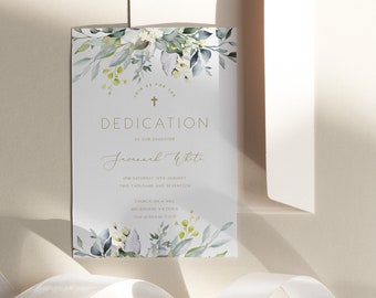 Dedication Invitation INSTANT DOWNLOAD Editable Printable | Etsy