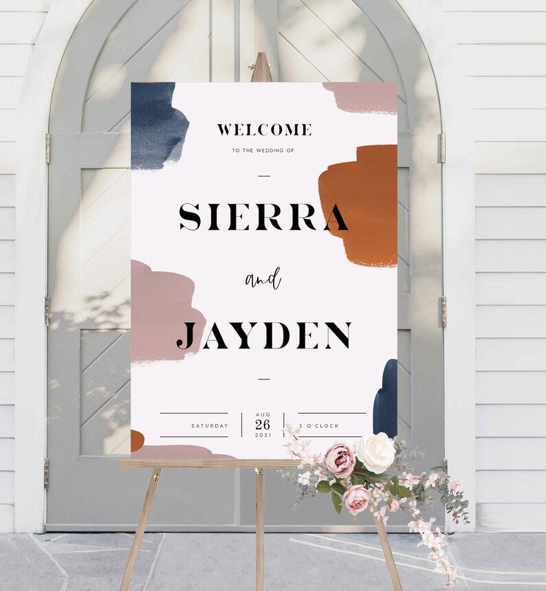 Abstract Welcome Sign INSTANT DOWNLOAD Poster, Portrait, Templett ...