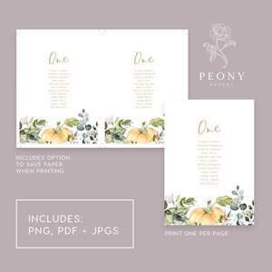 Baby Shower Seating Chart Small Cards INSTANT DOWNLOAD, Editable Pdf ...