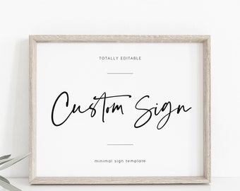 Custom Wedding Sign Template Editable Wedding Sign Create - Etsy