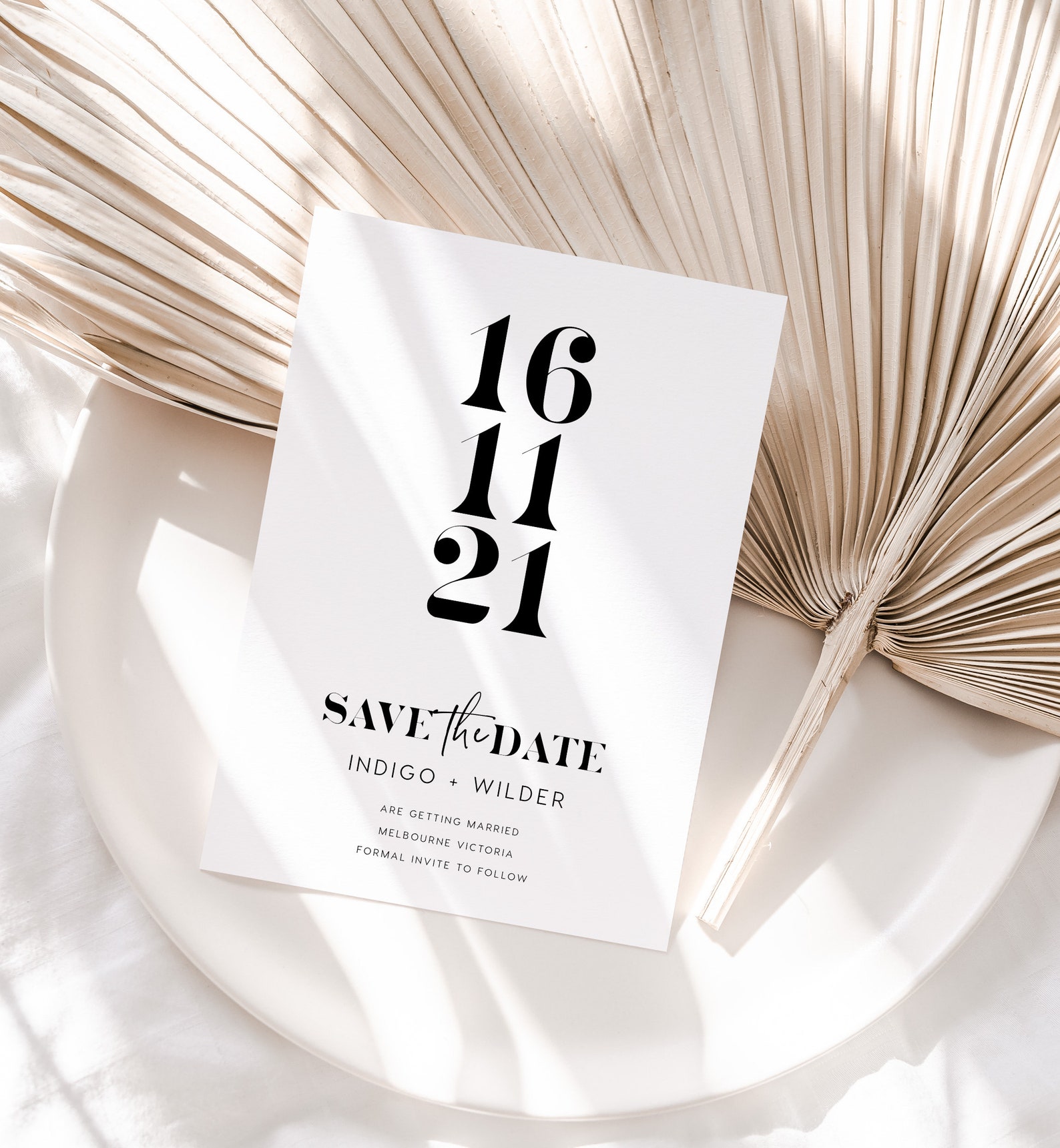 Minimalist Save the Date INSTANT DOWNLOAD Minimal, Simple, Modern ...